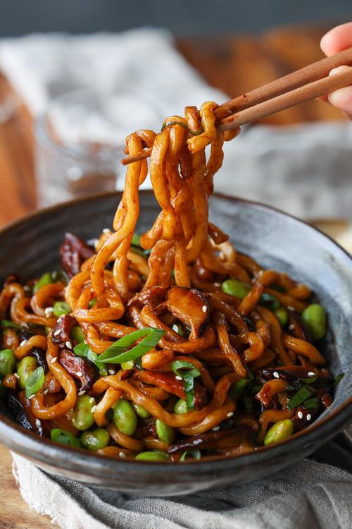 Shoyu Butter Udon Noodles Pick Up Limes
