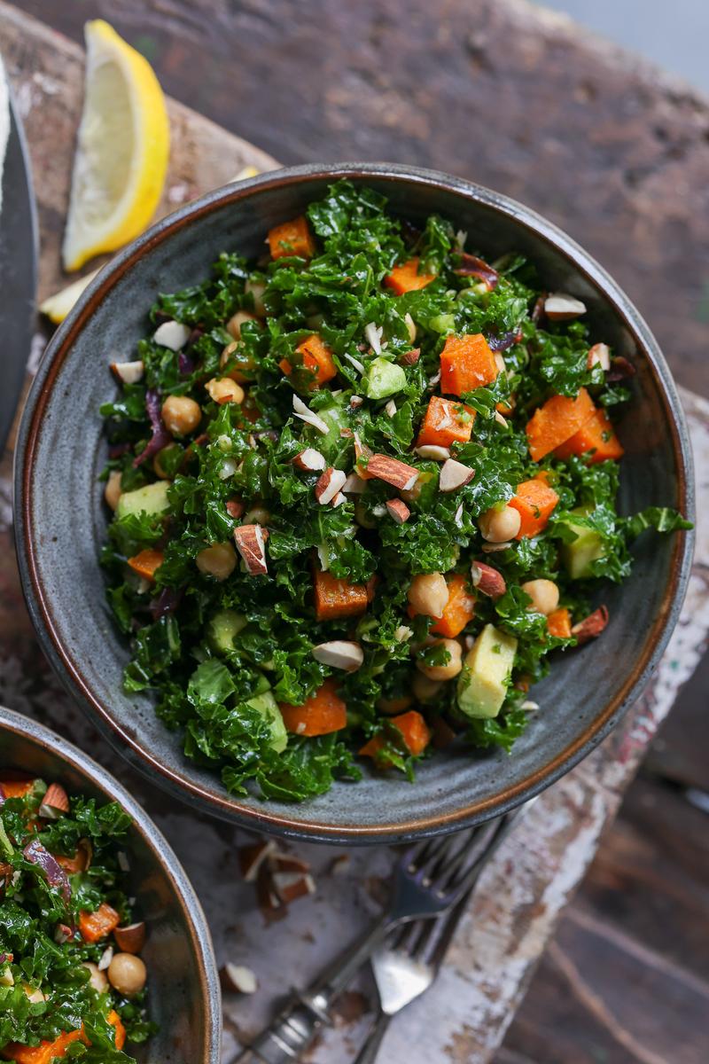 Roasted Sweet Potato and Kale Salad | Pick Up Limes