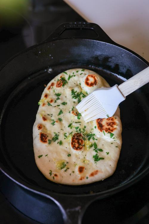 Vegan Garlic Naan | Pick Up Limes