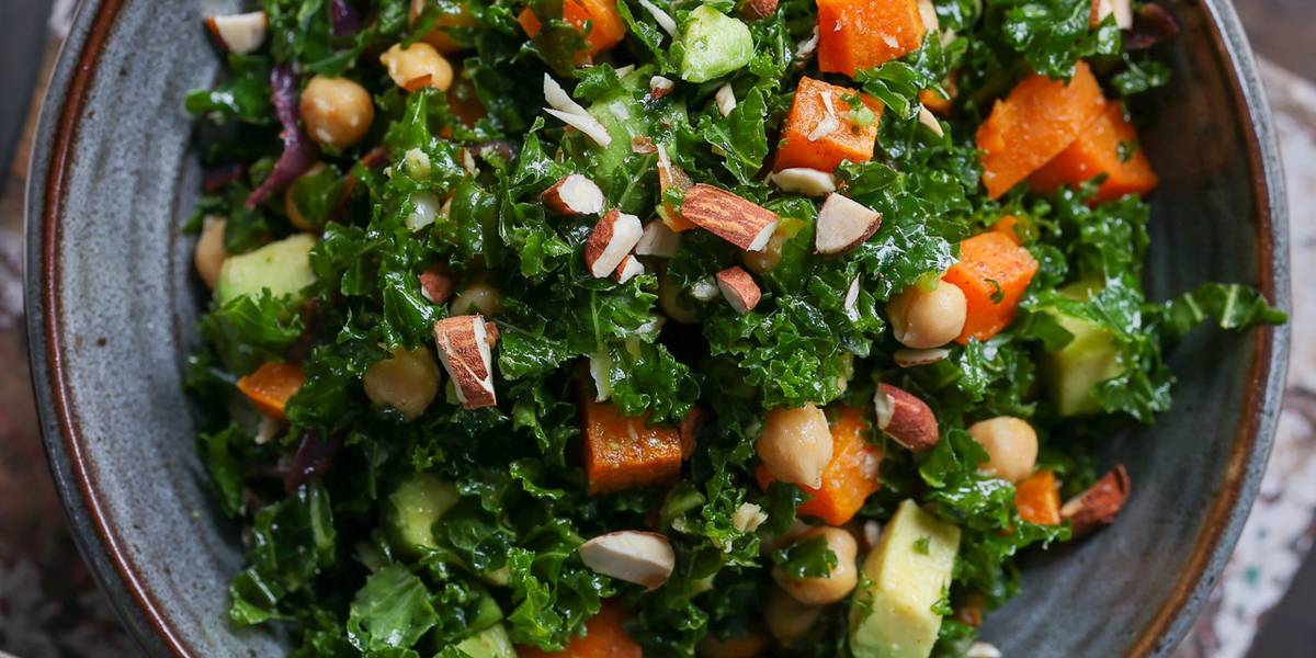 Roasted Sweet Potato and Kale Salad | Pick Up Limes
