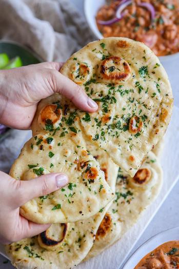 Vegan Garlic Naan | Pick Up Limes