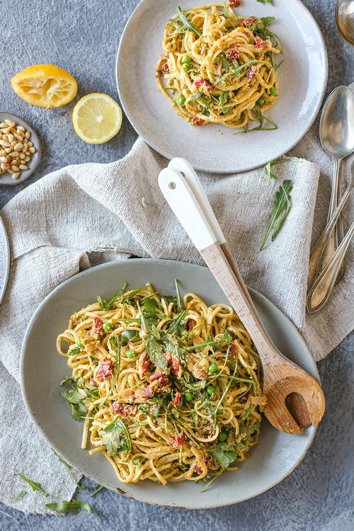 Speedy Pea & Basil Pesto Pasta | Pick Up Limes