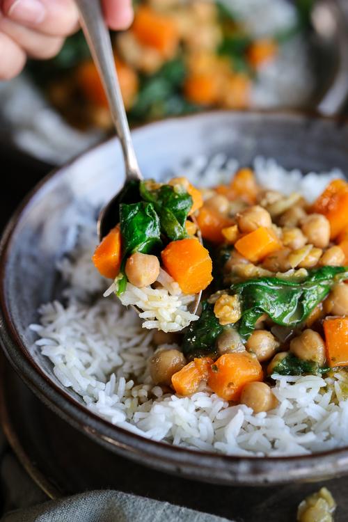 Thai Sweet Potato & Chickpea Green Curry | Pick Up Limes