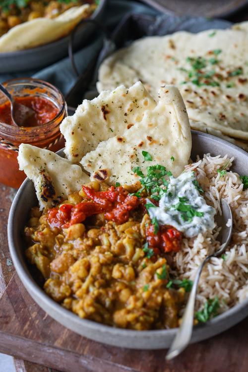 Herb & Garlic Homemade Vegan Naan | Pick Up Limes