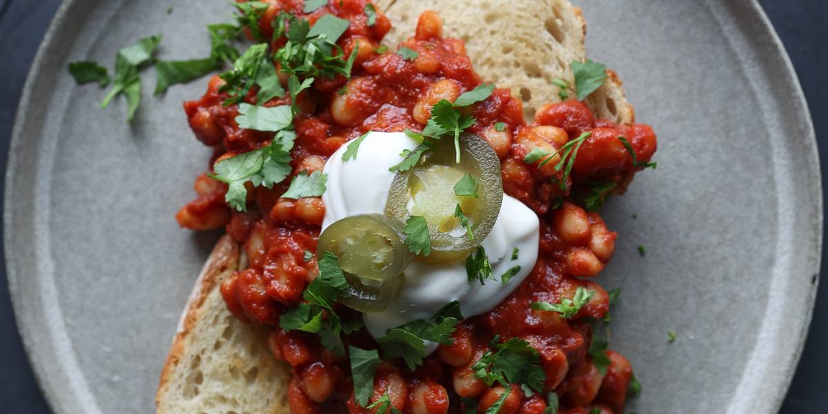 Saucy Beans on Garlic Toast | Pick Up Limes