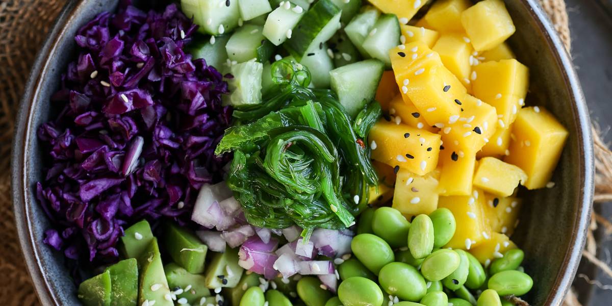Deconstructed Sushi Bowl with Sweet Sesame Dressing | Pick Up Limes